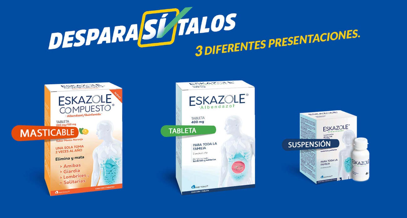 Presentaciones de Tratamiento para Parásitos | Eskazole